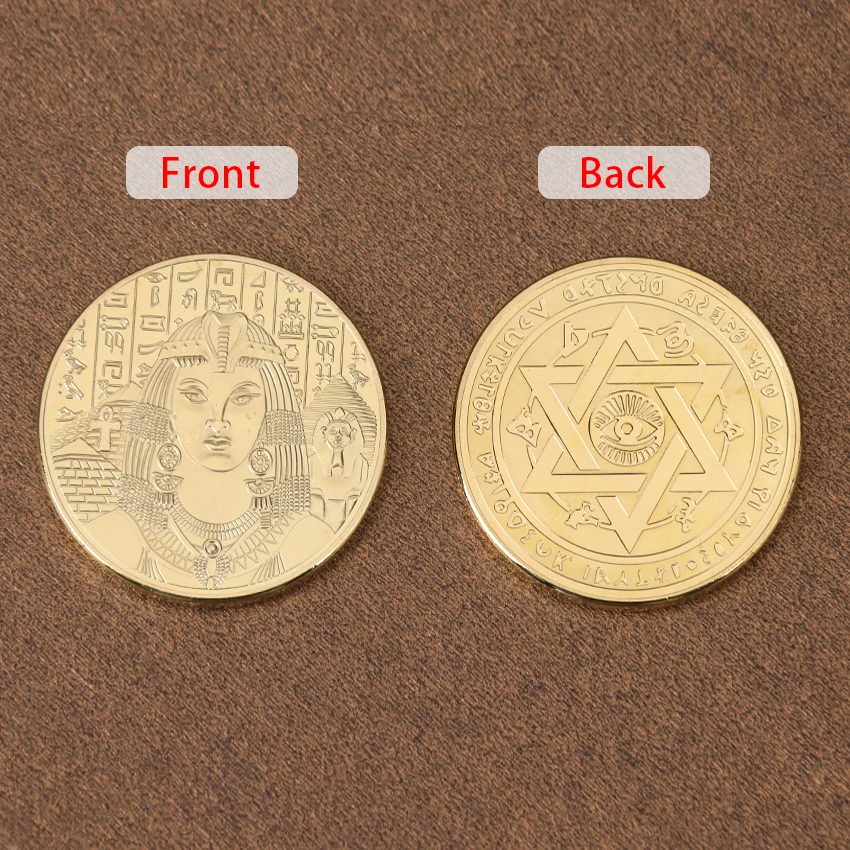 Ancient Greek Coins Pyramid Egyptian Sun God Queen Commemorative Medal ...