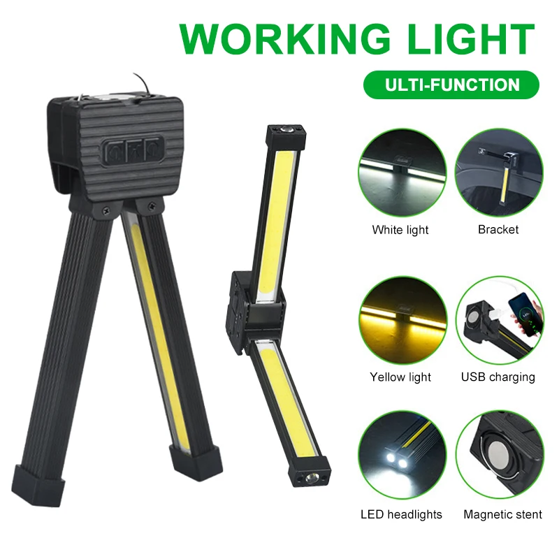 Portable Fold Work Light 21 Modes Multifunctional Flashlight Emergency ...