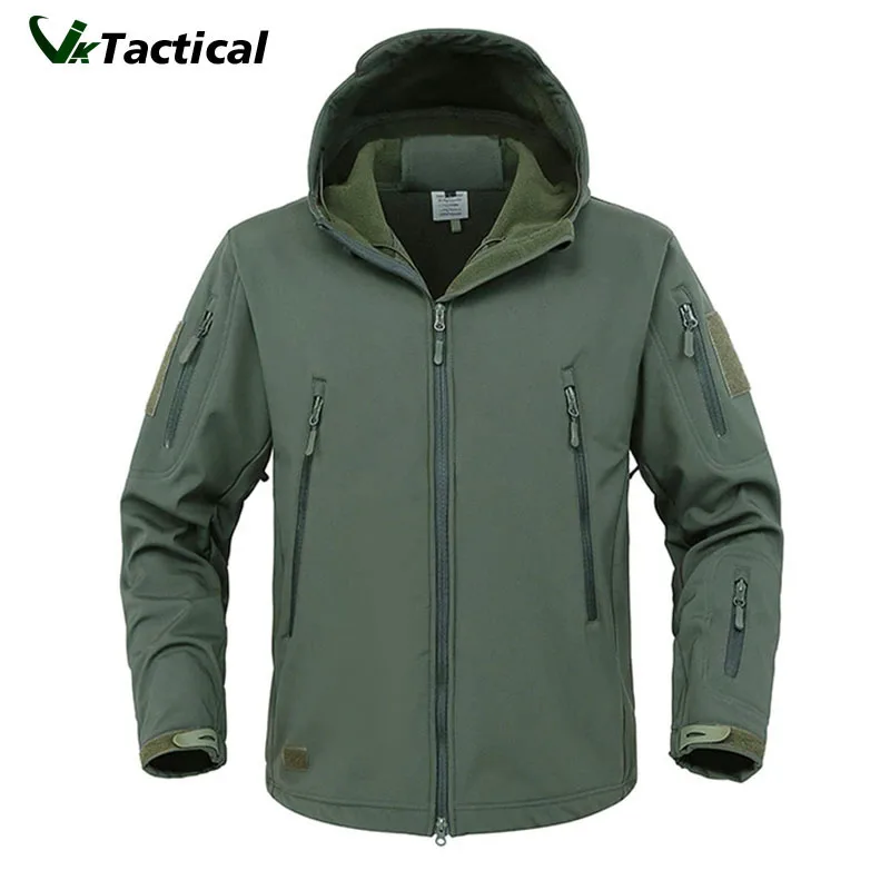 Military Shark Skin Soft Shell Jackets Men Tactical Windproof ...