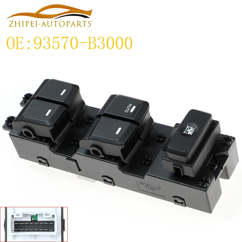 93570-B3000-Left-Side-Electric-Window-Glass-Lift-Switch-Master-Control ...
