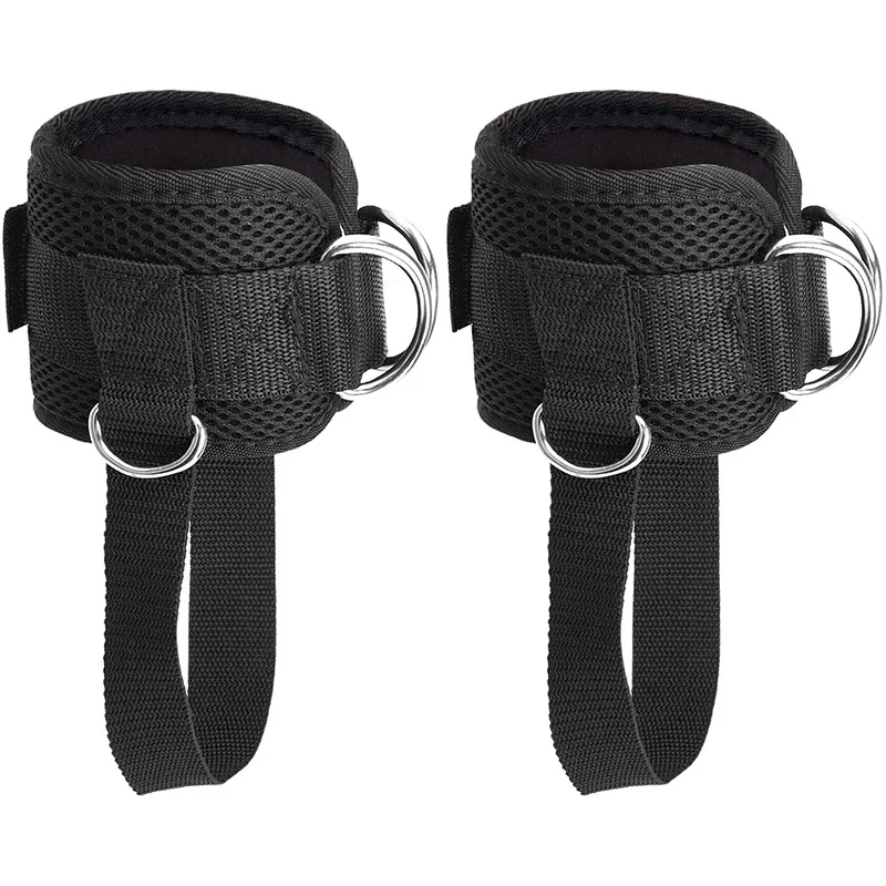 D-Ring-Ankle-Strap-Leg-Fitness-Thigh-Straps-Padded-Colors-for-Gym-Cable ...