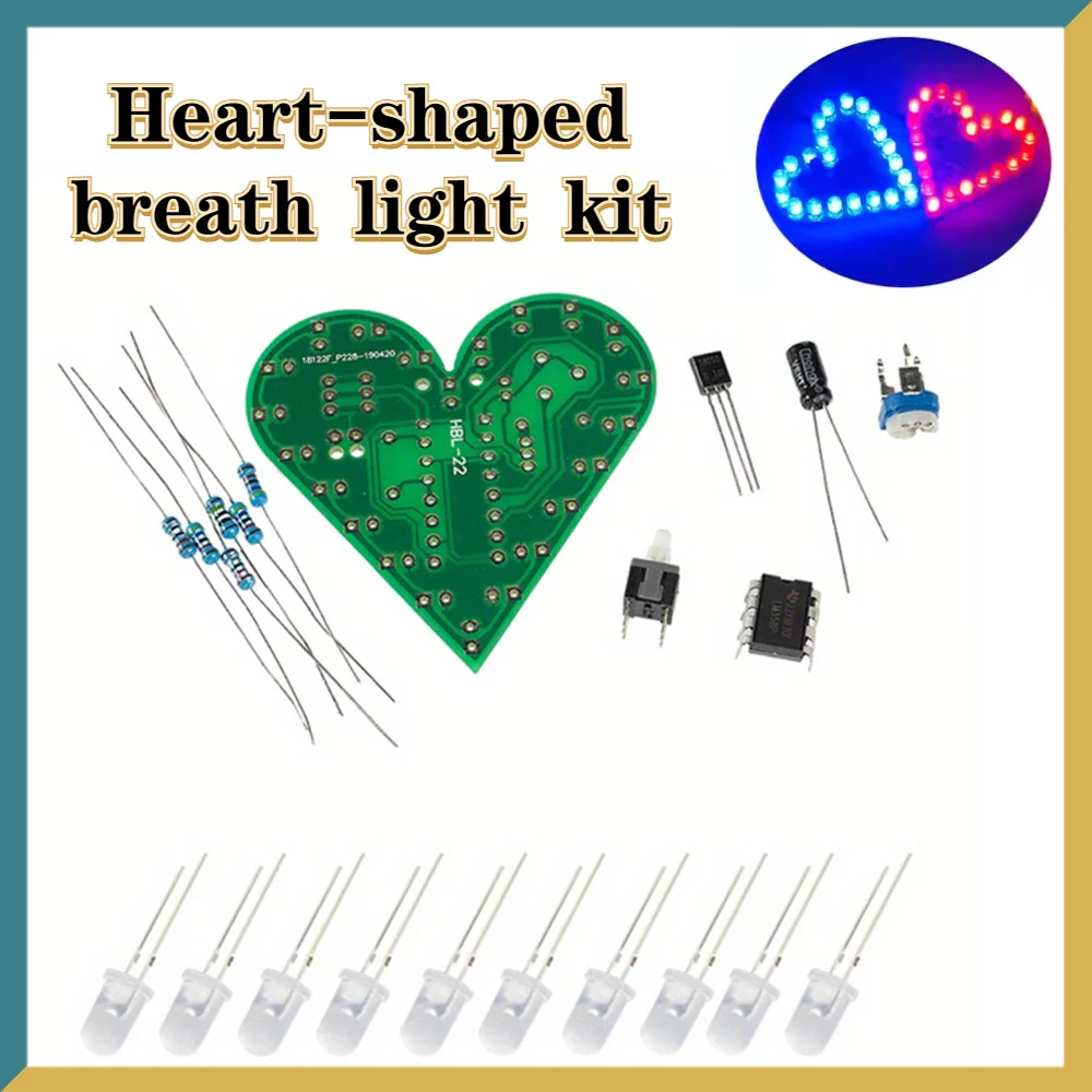 Heart-Shape-Breathing-Light-Kit-DIY-Breathing-Light-Electronic-Kit ...