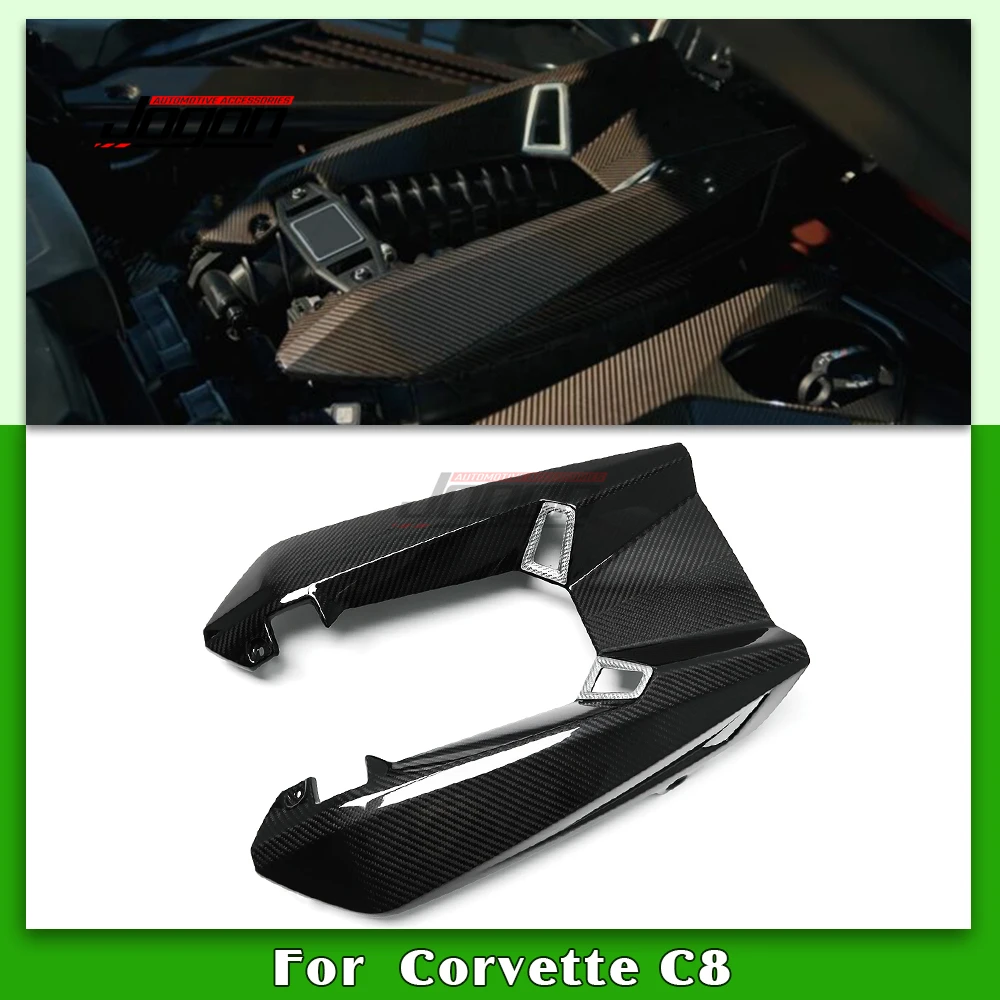 Black Carbon Fiber Car Engine Bonnet Hood Bay Cover Sticker Trim For ...