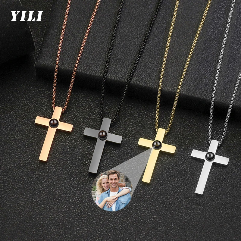 Collares-con-foto-para-mujeres-y-hombres-colgante-de-Cruz-de-proyecci-n ...