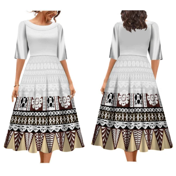 New-Tapa-Melanesia-Pacific-Island-Design-Plus-Size-Dresses-Women-Lady ...