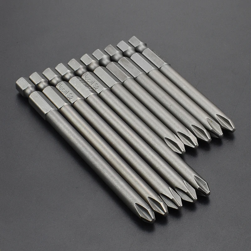 10pcs-S2-PH-Electric-Screwdriver-Bit-Set-1-4-Shank-75-100mm-Long-Single ...
