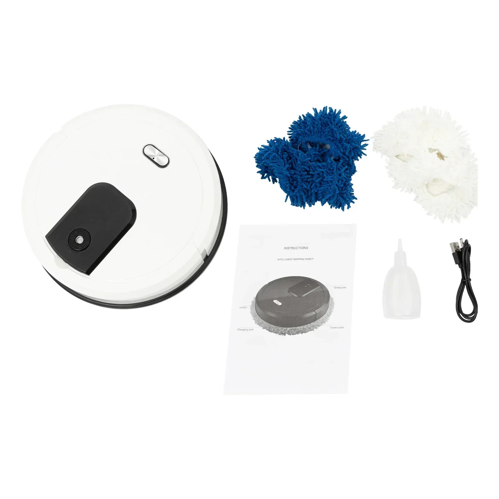 360° all-round automatic floor mopping machine, dual-use for dry and ...