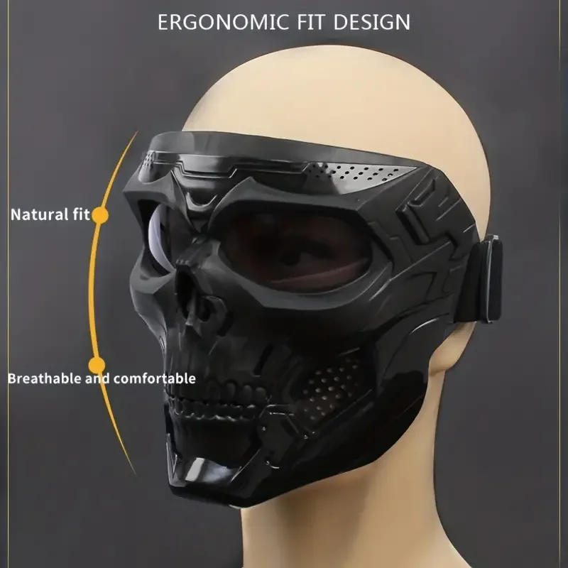 Tactical-Skull-Mask-with-Windproof-Goggles-for-Outdoor-Sports-and ...