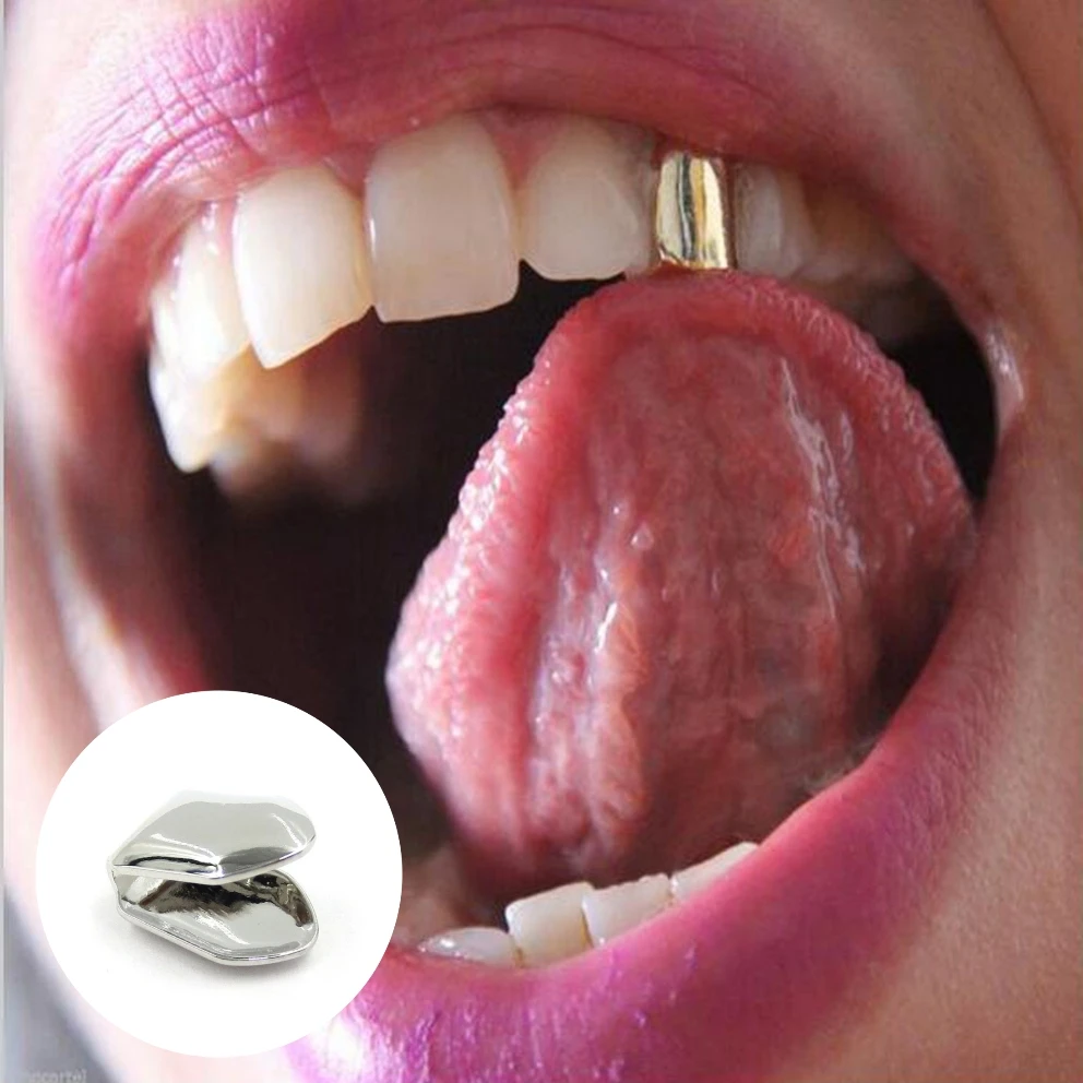 Delysia King 4 Colors Custom Fit Gold Plated HipHop Single Tooth Grillz ...