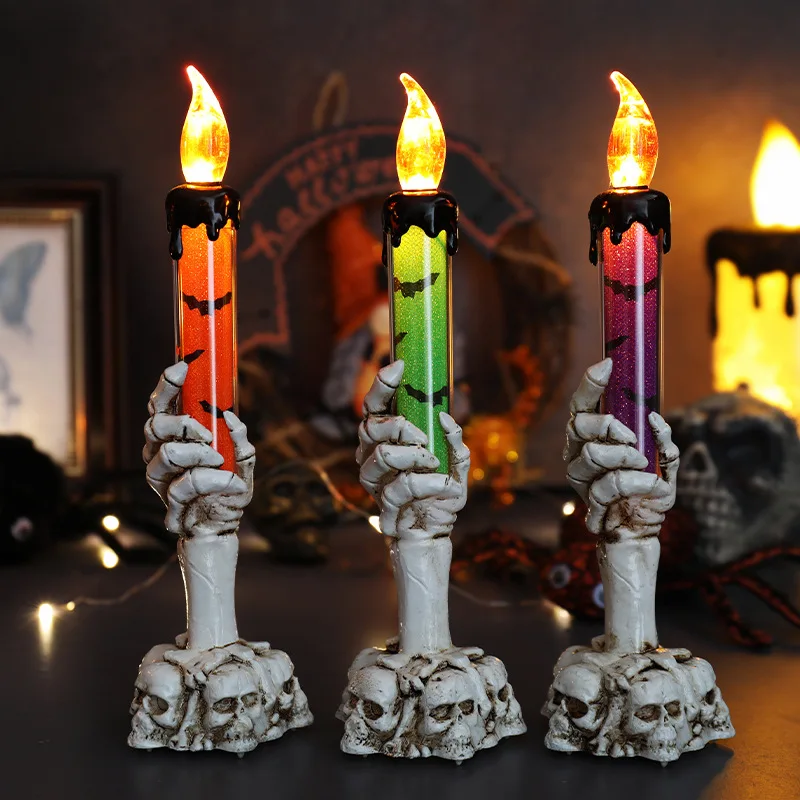Halloween-Candle-Table-Lamp-Halloween-Decorative-Props-Skeleton-Hand ...