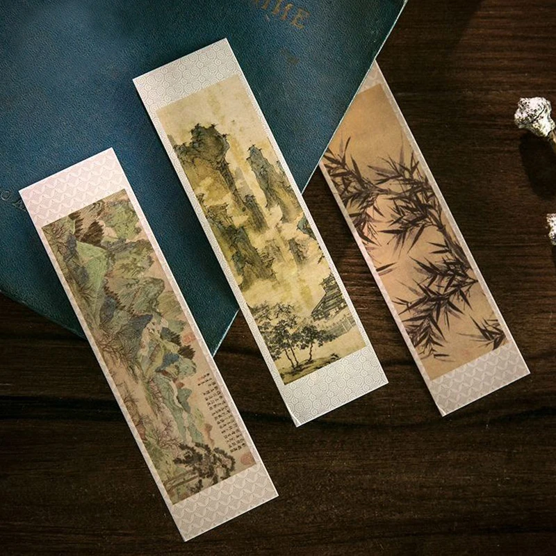 30-Pcs-Pack-Chinese-Landscape-Figure-Painting-Bookmark-Paper-Animals ...