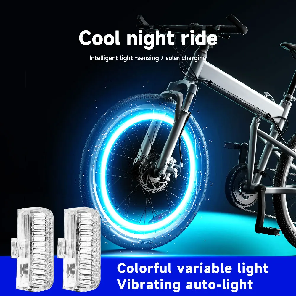 Colorful Bike Wheel Spoke Light USB Rechargeable LED Tire Flash Lights ...