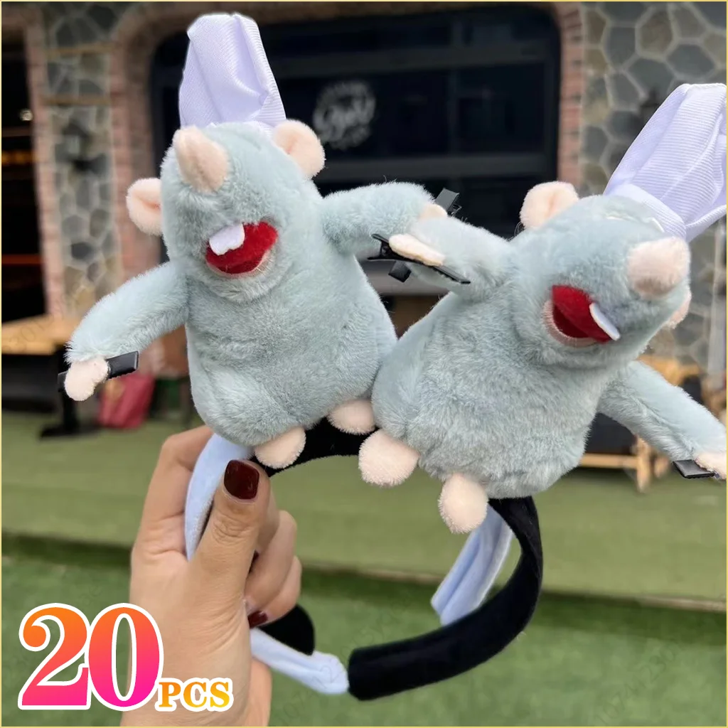 20PCS-Headband-Cartoon-Mouse-Hairband-New-Cartoon-Plush-Doll-Headband-French-Wide-brim-Hairpin ...