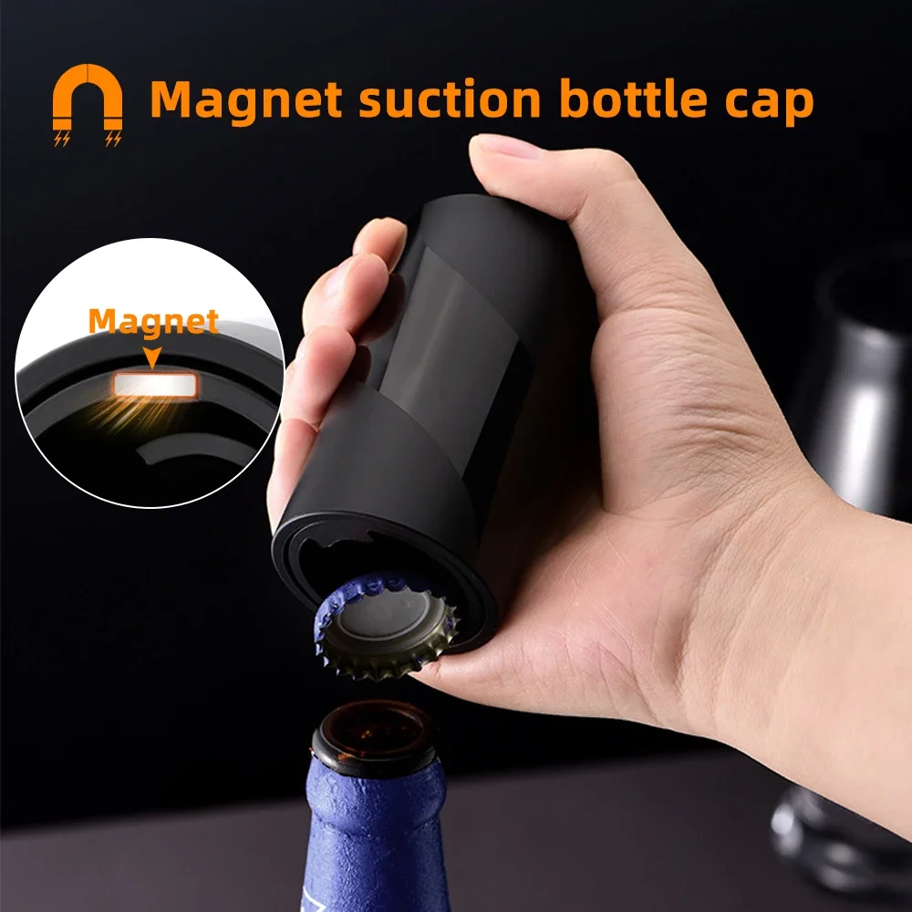 1-2-Automatic-Beer-Bottle-Opener-with-Magnet-Cap-Catcher-No-Damage-To ...