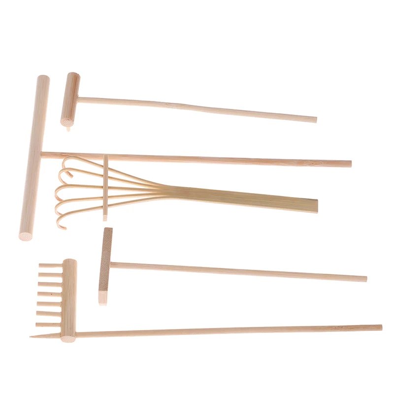Mini Bamboo Rake for Zen Garden Sand Tabletop Meditation Feng Shui ...