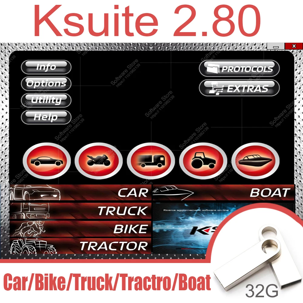 2024 Hot Sale Ksuite 2.80 ECU Programming Car Truck Bike Tractros Boat ...