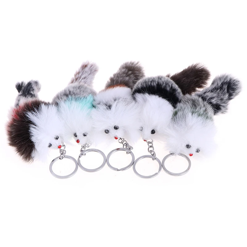 Cute-Fur-Little-Fox-Charm-Mobile-Phone-Keychain-Stuffed-Animal-Key ...