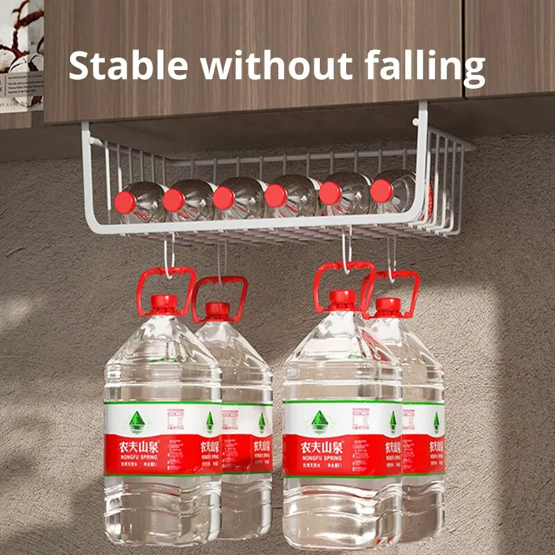 1 Stück Großraum-Netzkorb aus Eisen in Weiß/Schwarz zum Aufhängen ...