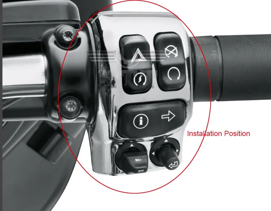 오토바이 부품 CHROM 스위치 하우징 커버 키트, 2014 이후 할리 투어, 애프터마켓 OEM #71500185, 무료 배송 ...