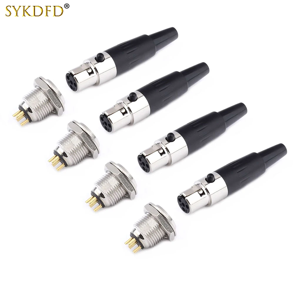 1Set-3-4-5-6-Pin-Mini-XLR-Female-Jack-Male-Plug-Chassis-Panel-Mount ...