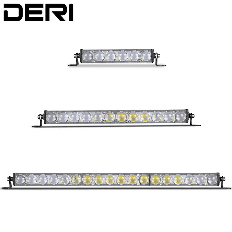 7" 13" 19'' inch Slim LED Light bar 4D Spot beam light Car Led Work ...