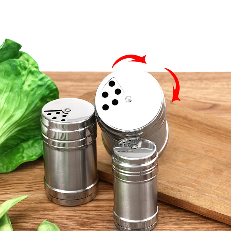 Rotating-Lids-Design-Spice-Dispenser-Stainless-Steel-Spice-Shaker-Multi ...
