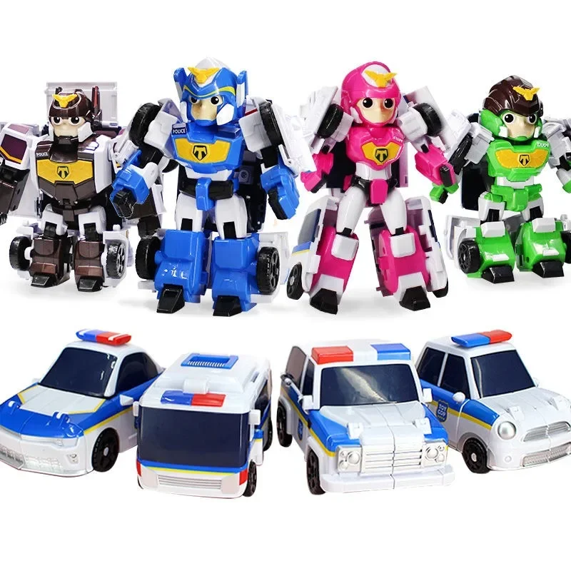 Toy Cop Transformation Auto Justice Rescue Team Car Transform Robot ...