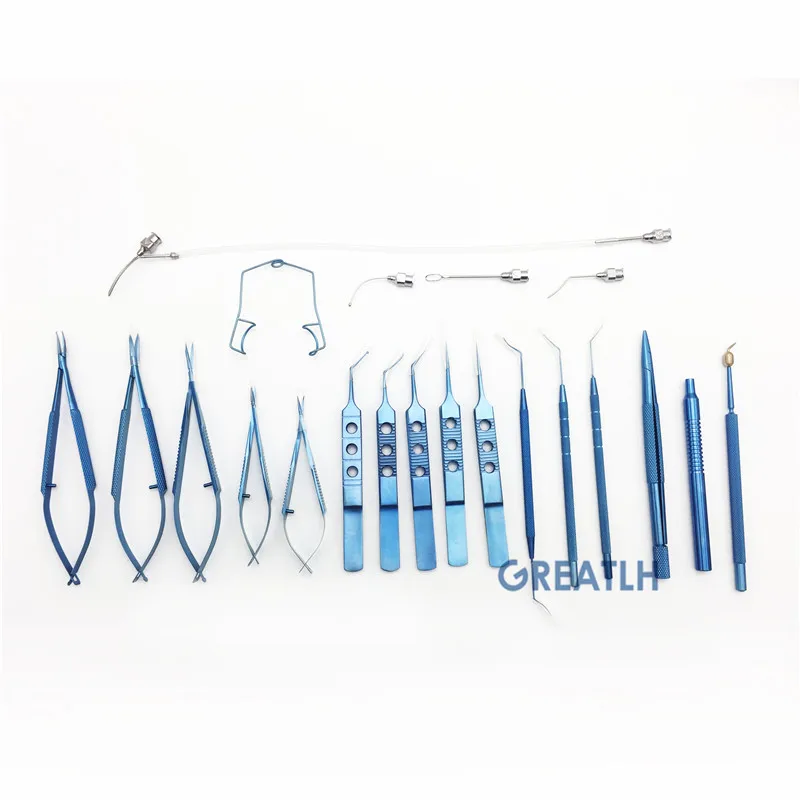 21pcs Intraocular Set Surgical Instrument Titanium Alloy Eye Ophthalmic ...