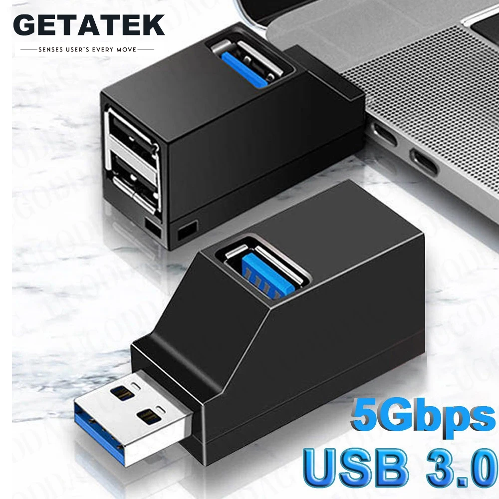 Getatek-USB-3-0-HUB-adaptador-extensor-Mini-caja-divisora-1-a-3-puertos ...