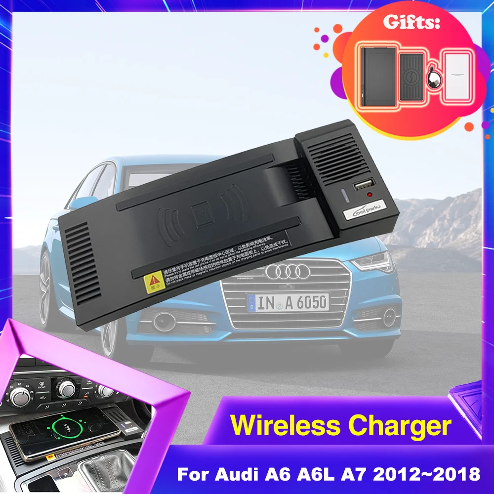 15W-Car-Wireless-Charging-Pad-For-Audi-A6-C7-A6L-A7-2012-2018-2013-2014 ...