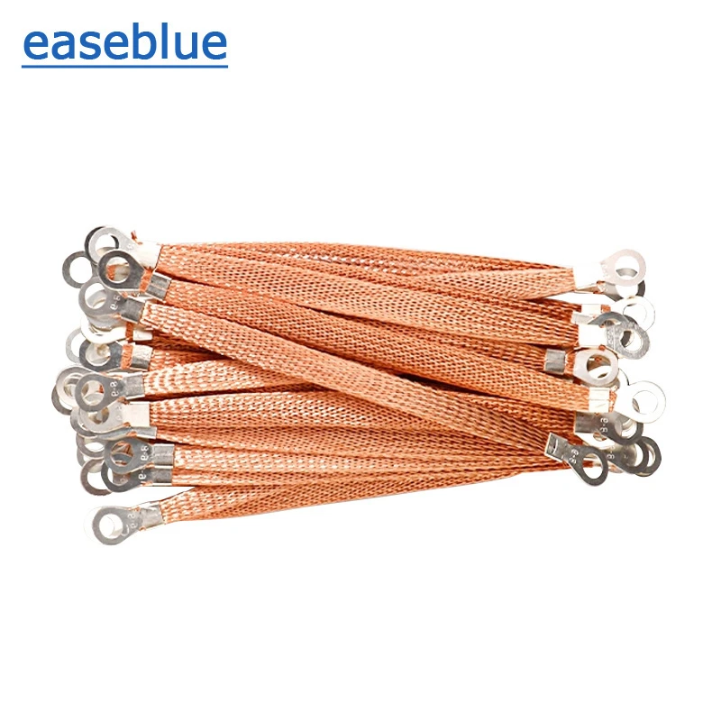 10Pcs Bridge Connection Ground Wire Span Cable 6 Square Copper Clad ...