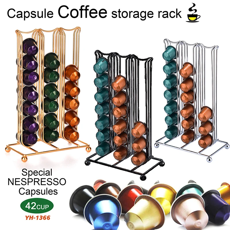 Practical-Coffee-Capsule-Holder-Tower-Stand-For-42-Nespresso-Capsules ...