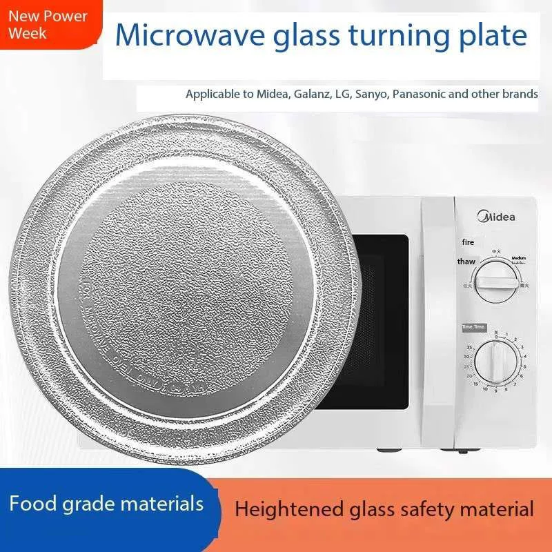 24.5cm flat bottom Microwave Plate Spare Microwave Dish Durable ...