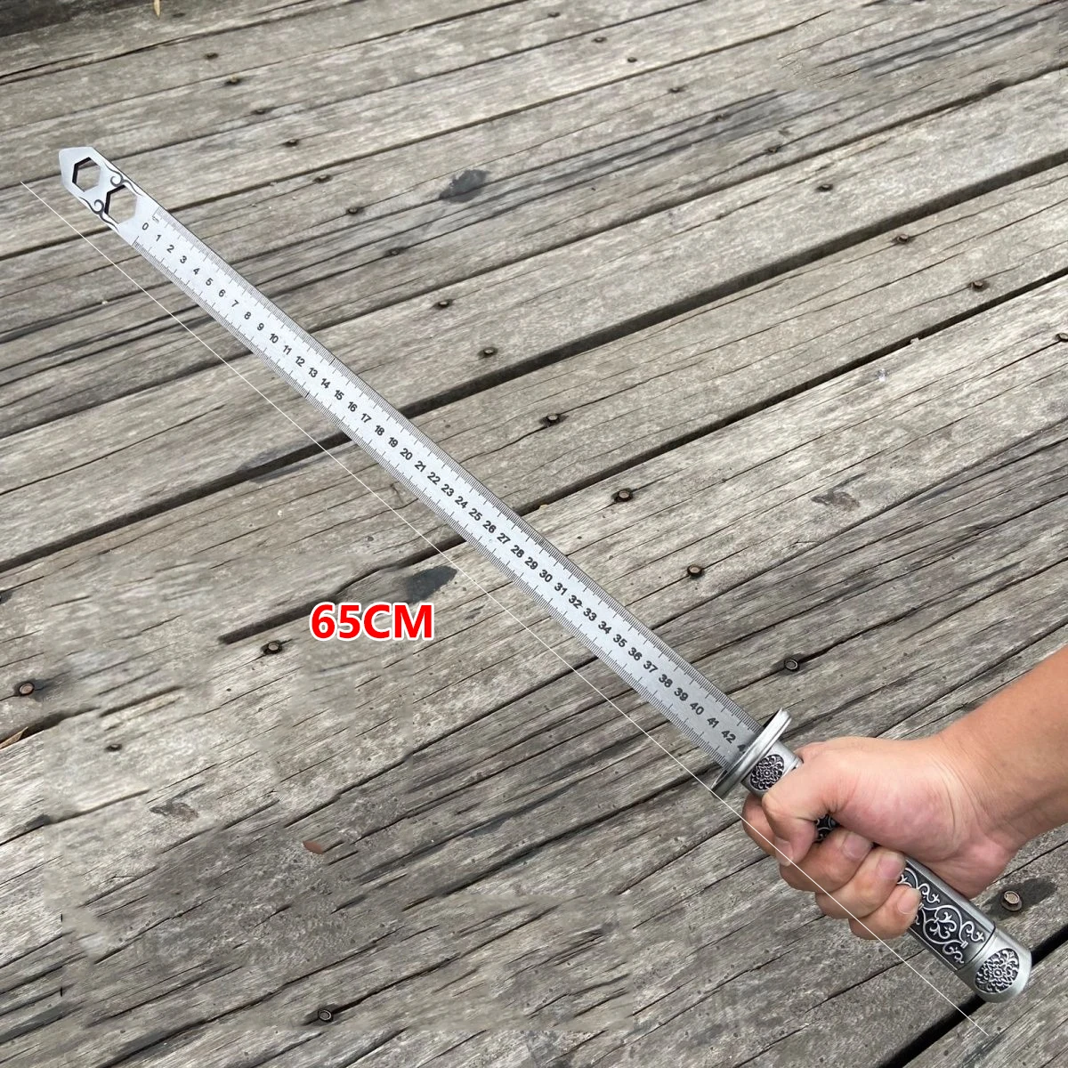 Handmade-Forged-Stainless-Steel-Wrench-Ruler-Outdoor-Multifunctional ...