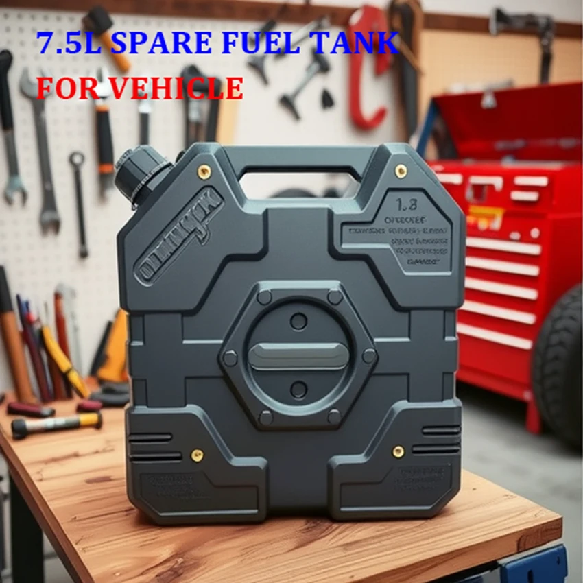 Spare Fuel Tank 7.5L PE Oil Petrol Diesel Tank Oil Drum Outdoor ...