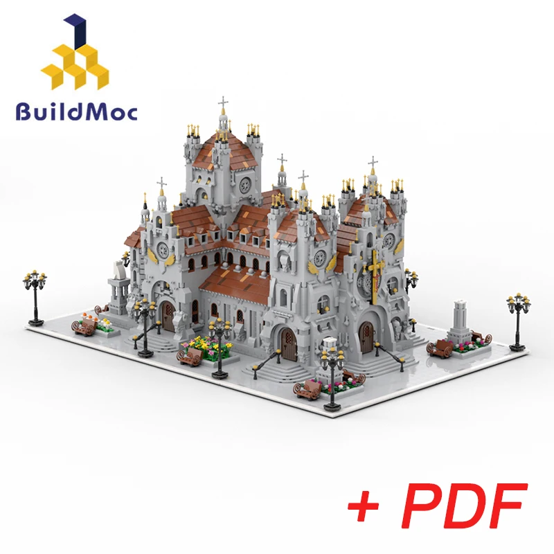 BuildMoc-World-Big-Historic-Church-Building-Blocks-Retro-Medieval ...