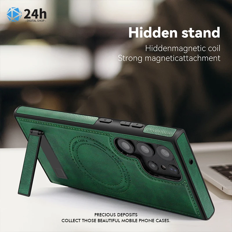 Luxury-Leather-Stand-Phone-Case-For-Samsung-Galaxy-S22-S23-S24-Ultra ...