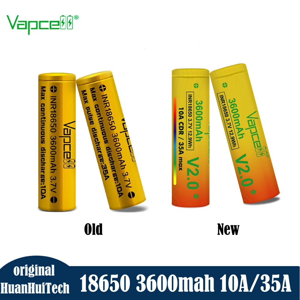 Upgrade-V2-0-Original-Vapcell-INR-18650-3600mAh-10A-35V-3-7V-Battery ...