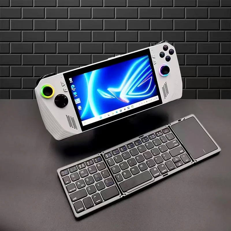 Rog-Ally-Foldable-Bluetooth-Keyboard-for-Travel-Tri-Folding-Wireless ...