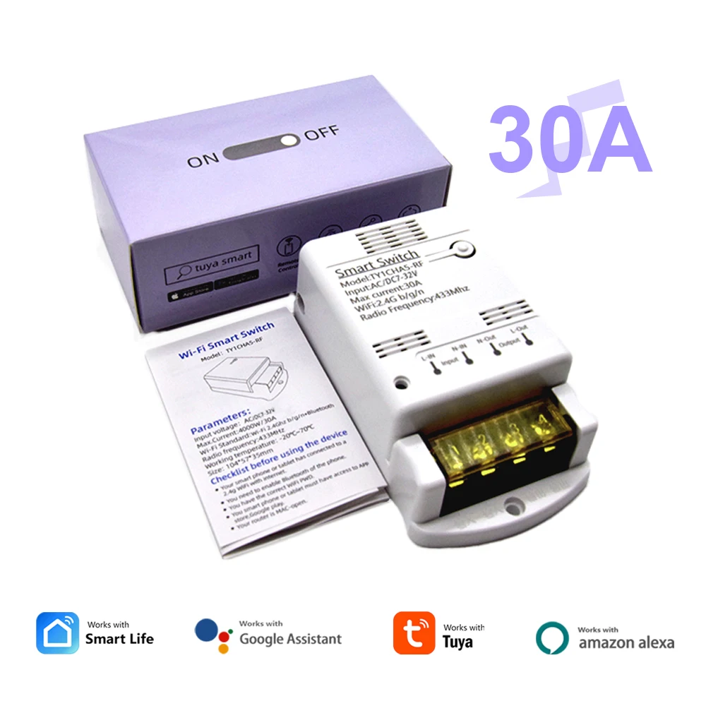 Interruptor-Inteligente-Disjuntor-com-Controle-Remoto-Rel-Sem-Fio-Alta-Pot-ncia-WiFi-RF433-AC ...