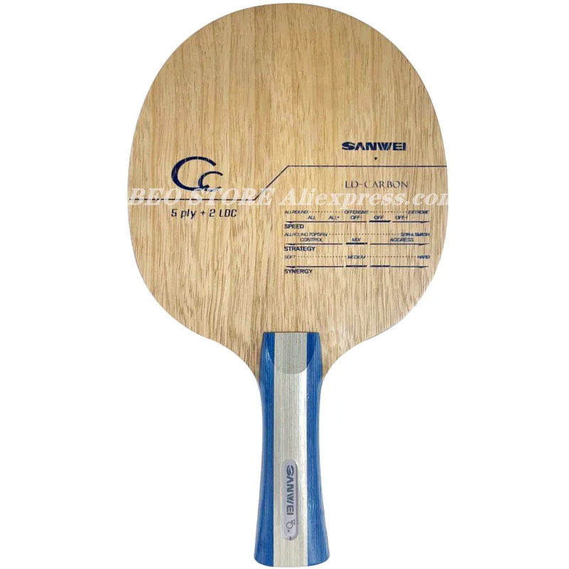 SANWEI-CC-Table-tennis-blade-5-wood-2-carbon-OFF-training-without-box ...
