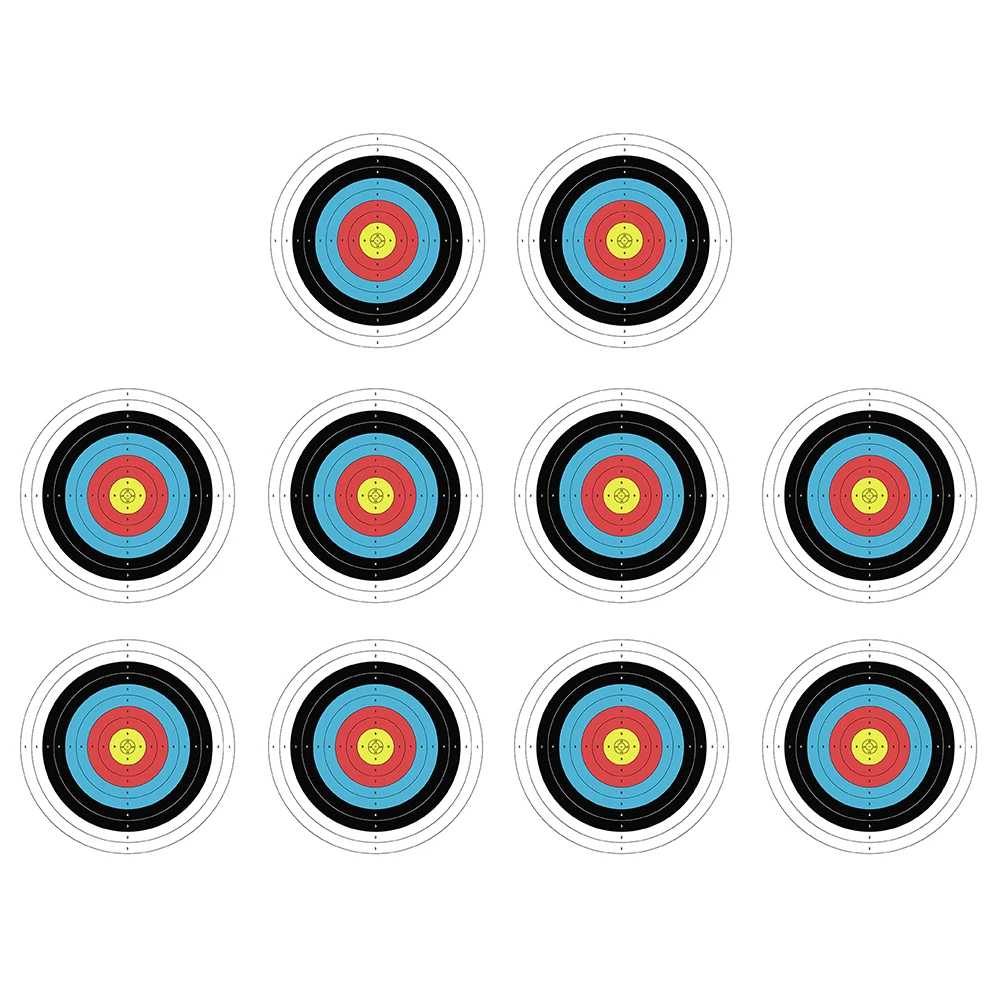 10pcs-40x40cm-Professional-Archery-Targets-Paper-Thickened-Coated-Color ...