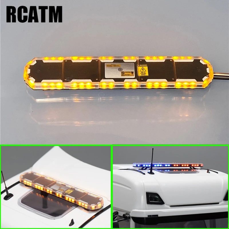 LED Project Lights Warning Light for 1/14 Tamiya RC Truck Trailer Tipper Scania 770S Actros 3363 ...