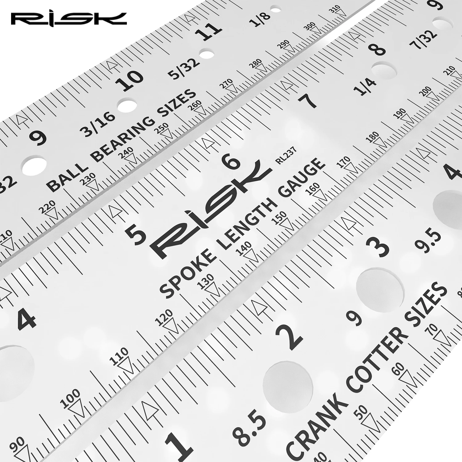 RISK Bicycle Spoke Tool Spoke Length Measuring Ruler Gauge Bike Hub ...