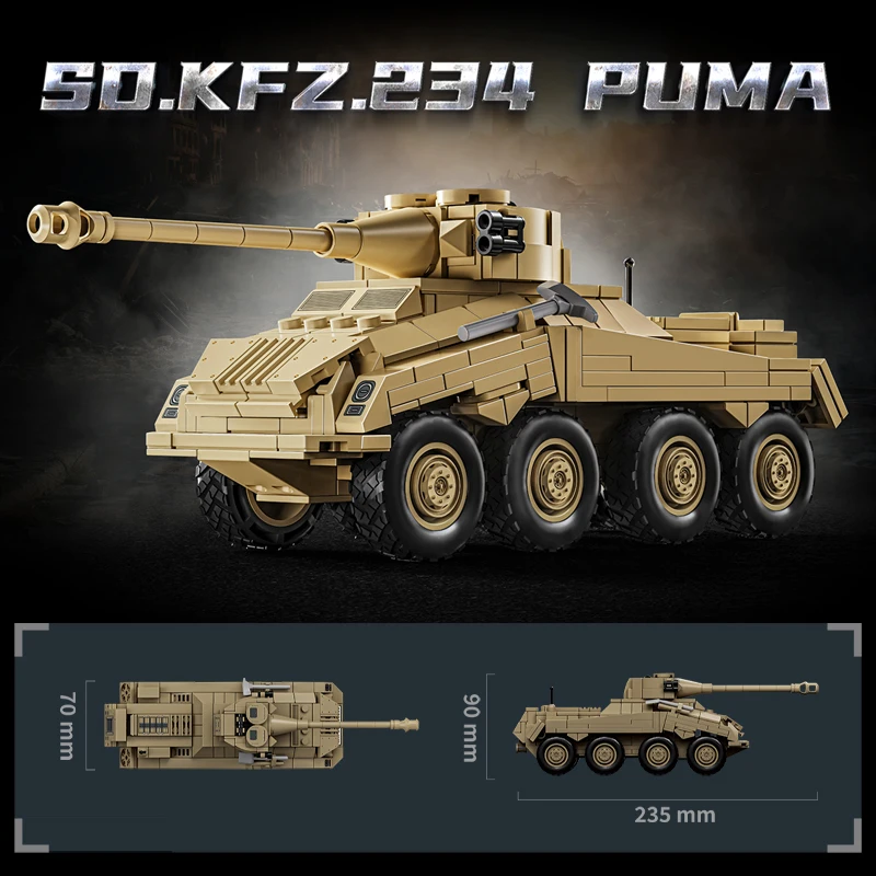 World War II Sd.Kfz.234 armored reconnaissance vehicle self-propelled ...