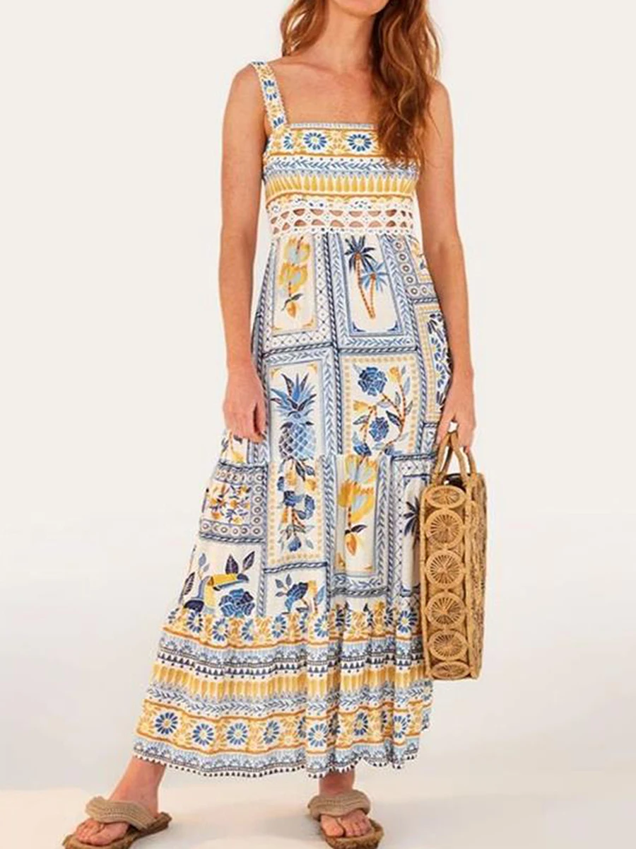 Women-s-Summer-Sun-Dress-Spaghetti-Strap-Maxi-Boho-Cami-Dress ...