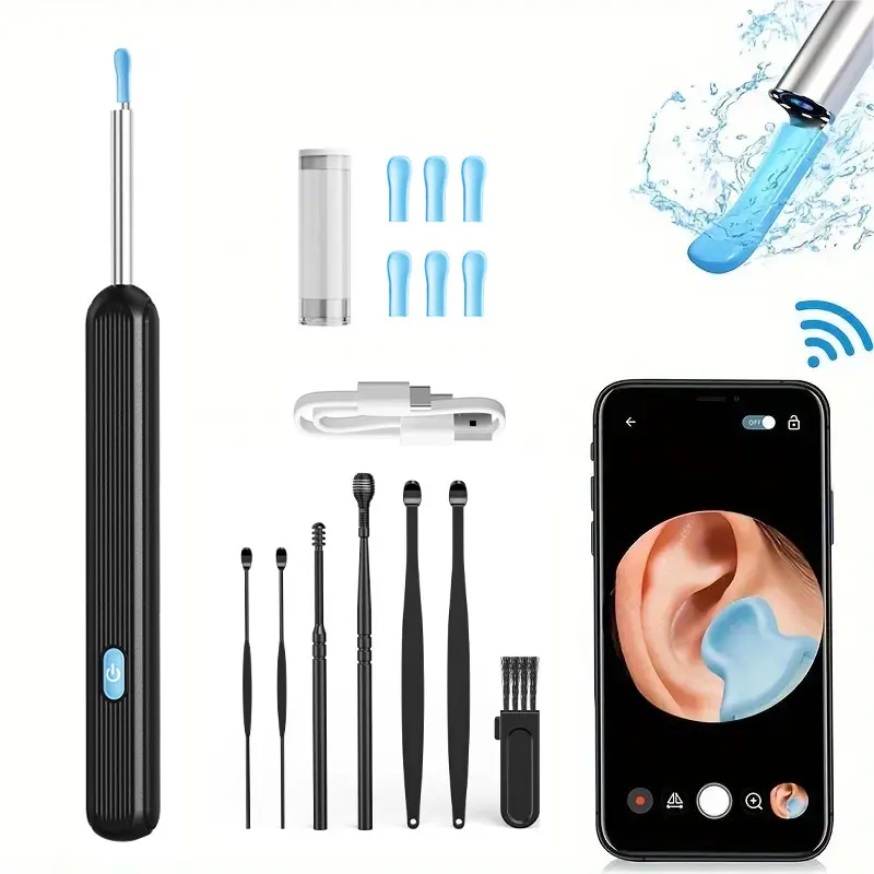 Visual-Ear-Cleaner-with-Camera-HD-Ear-Stick-Otoscope-USB-Charging ...