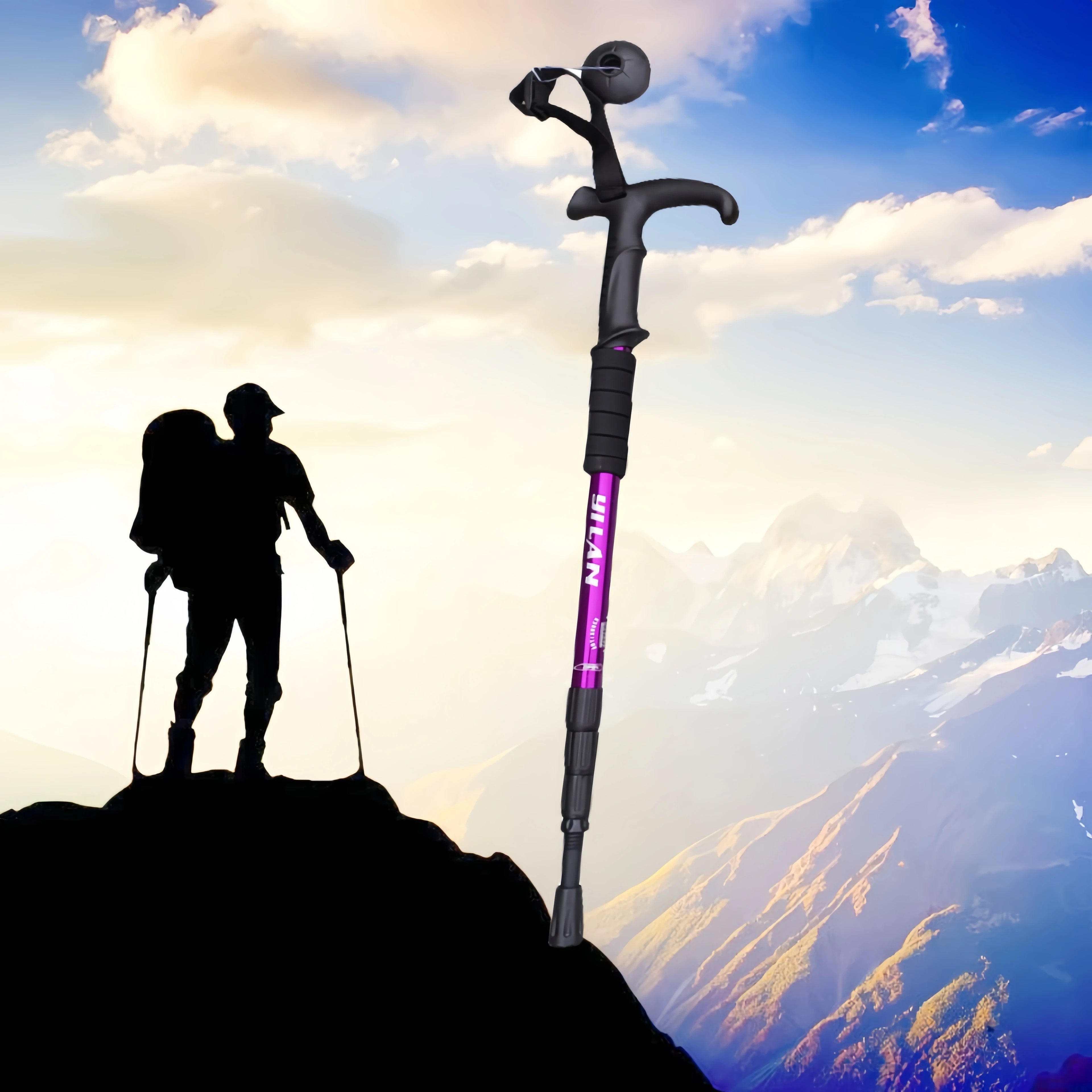 Telescopic-Baton-53-110cm-Extendable-Stick-Trekking-Baston-Retractable ...