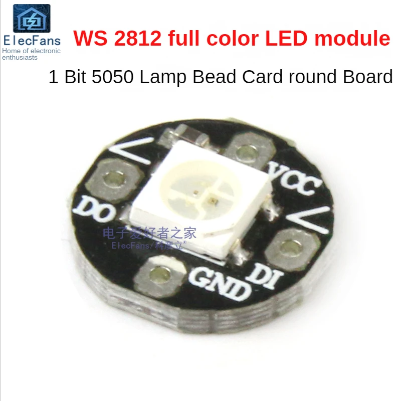 5PCS-Lot-1-bit-WS2812-Full-color-LED-Circular-Module-Single-RGB-Red ...
