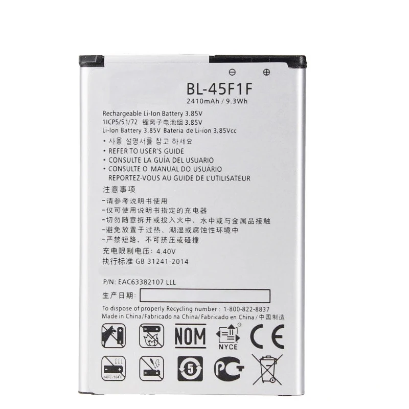 Batería de BL 45F1F de alta calidad, 2500mAh, para teléfono móvil LG K9 ...